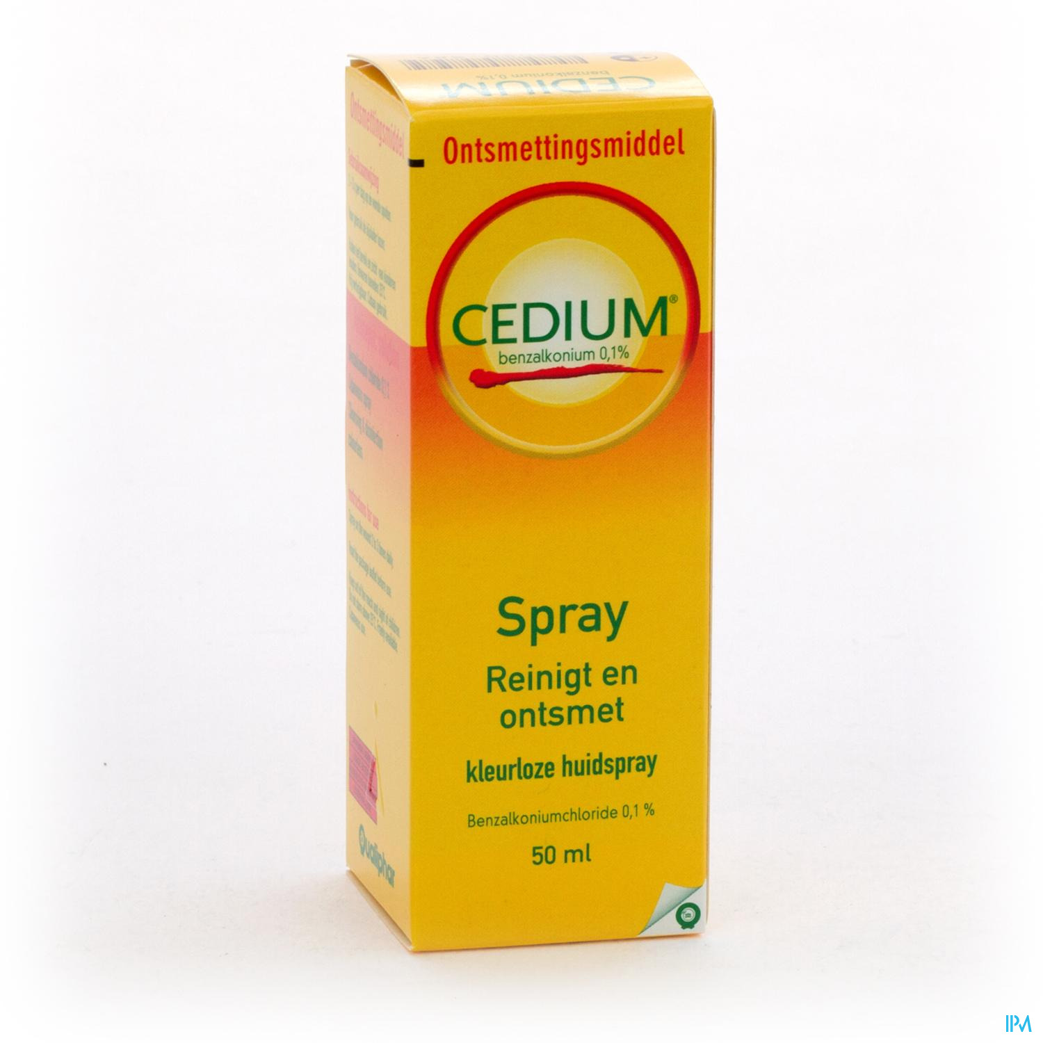 Cedium Benzalkonium Spray 50 Ml - Ontsmetten en desinfecteren - Huid ...