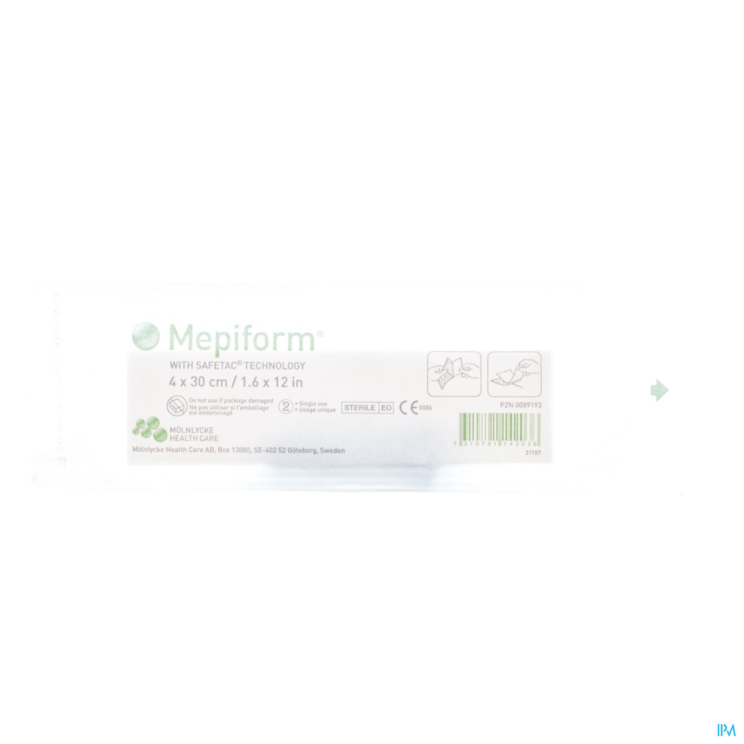 Mepiform Pans Adh A/cicat. Ster 4x30,0cm 5 293100 - Traitement des ...