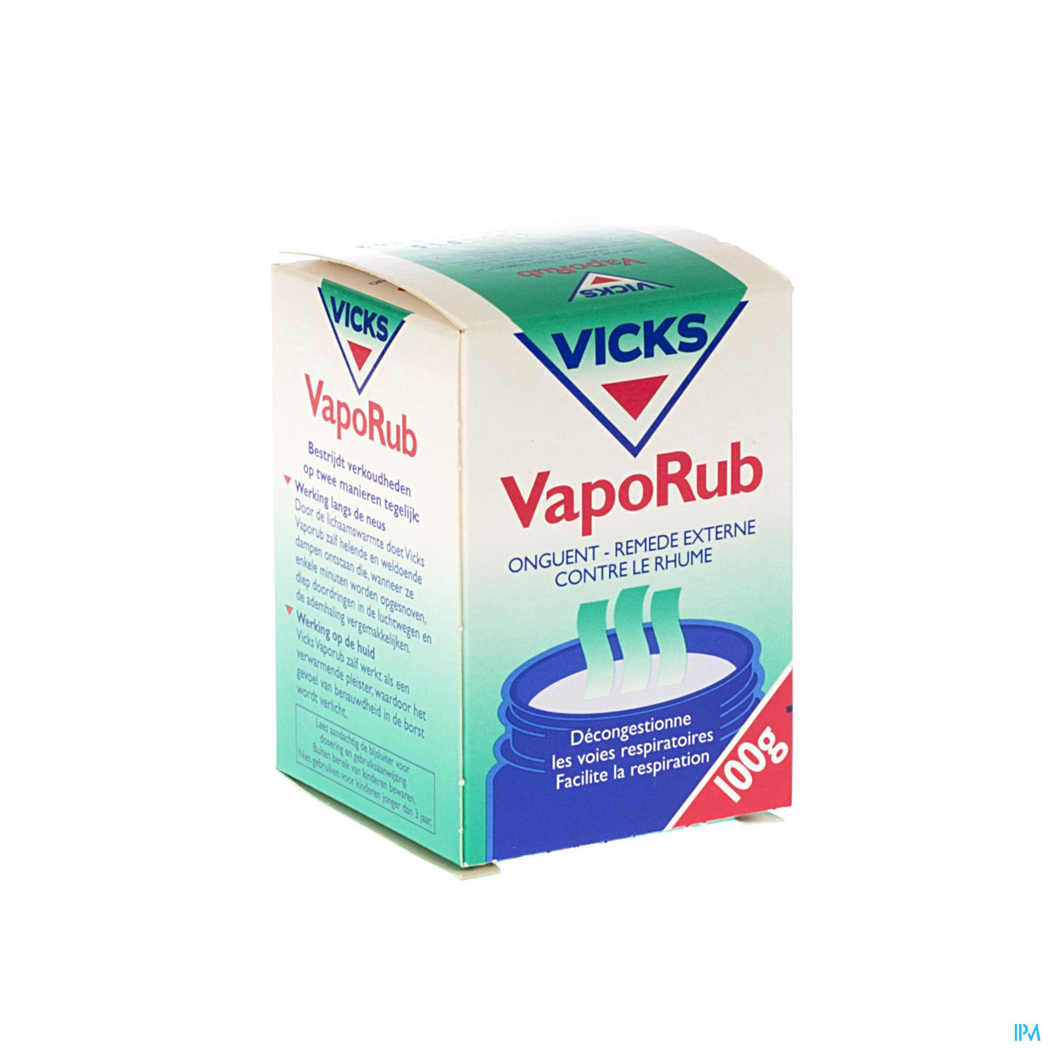 Vicks Vaporub Pommade/ Zalf 100g - Baume de massage et inhalation ...