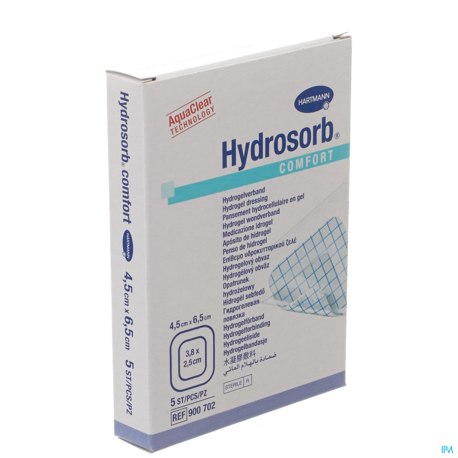 Hydrosorb Comf Transp Ster 4,5x 6,5cm 5 9007021 - Hydrogels - Soins ...