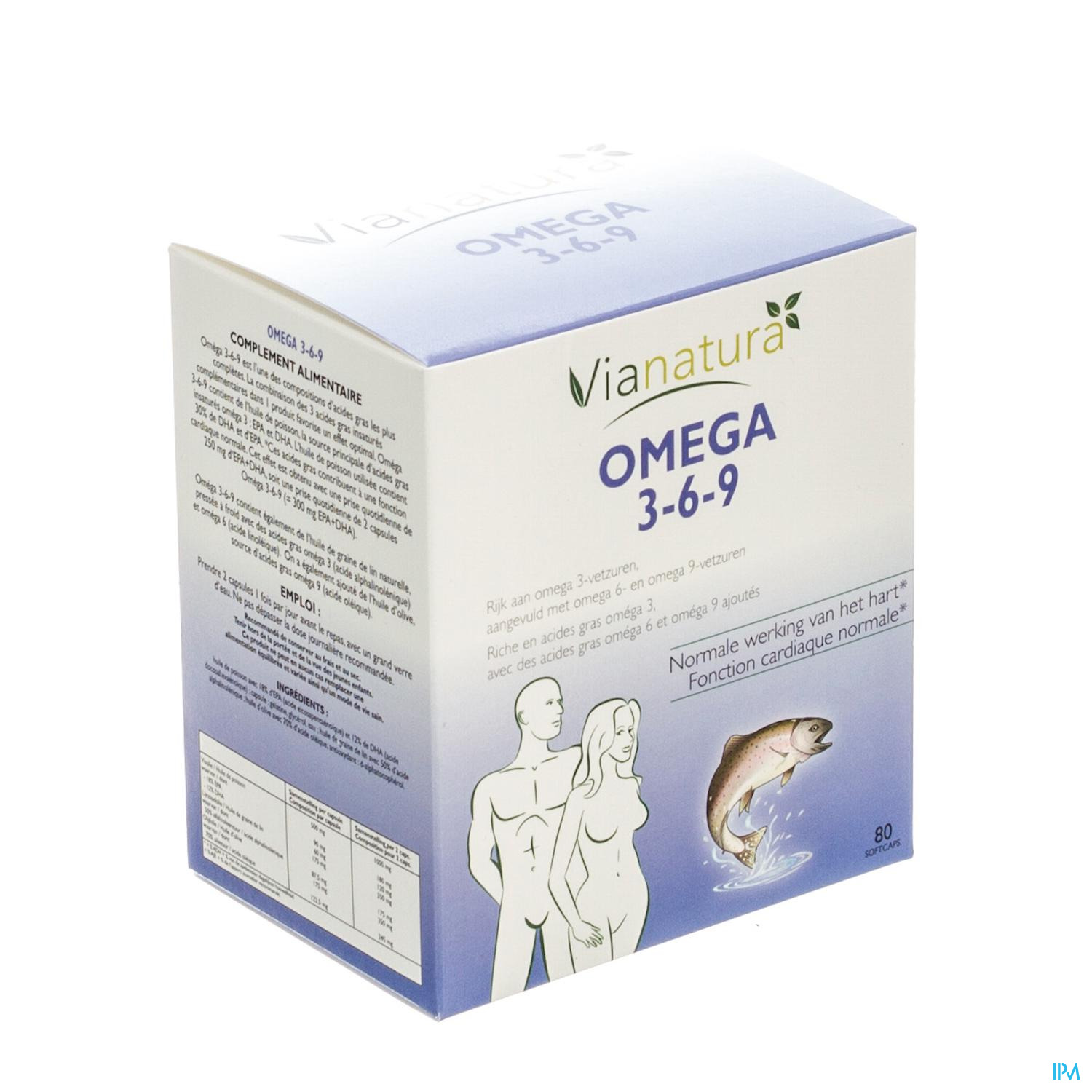 Via Natura Omega 3-6-9 Softcaps 80 - Visolie - omega 3/6/9 vetzuren ...