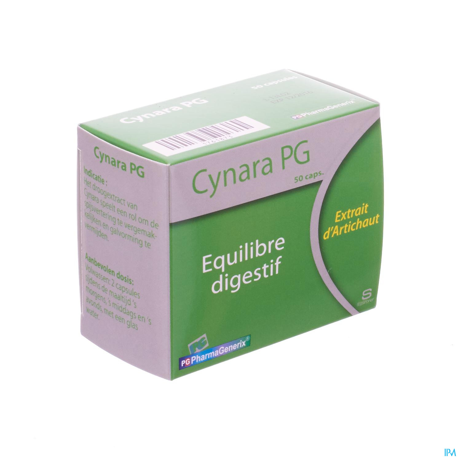 Cynara Pg Pharmagenerix Caps 50 - Darmflora-metabolisme-spijsvertering ...