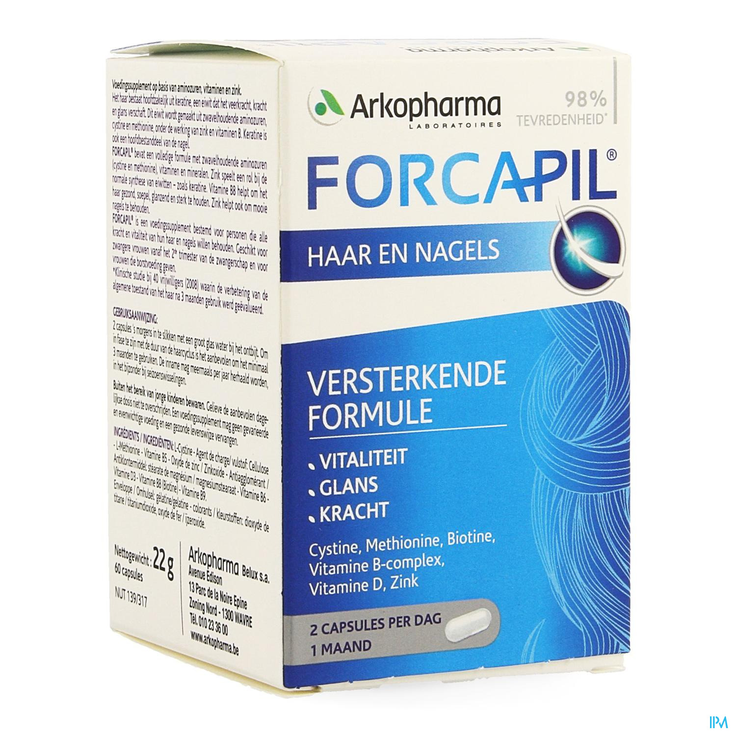 Forcapil Caps 60 - Supplementen - Haar en hoofd - Schoonheid ...
