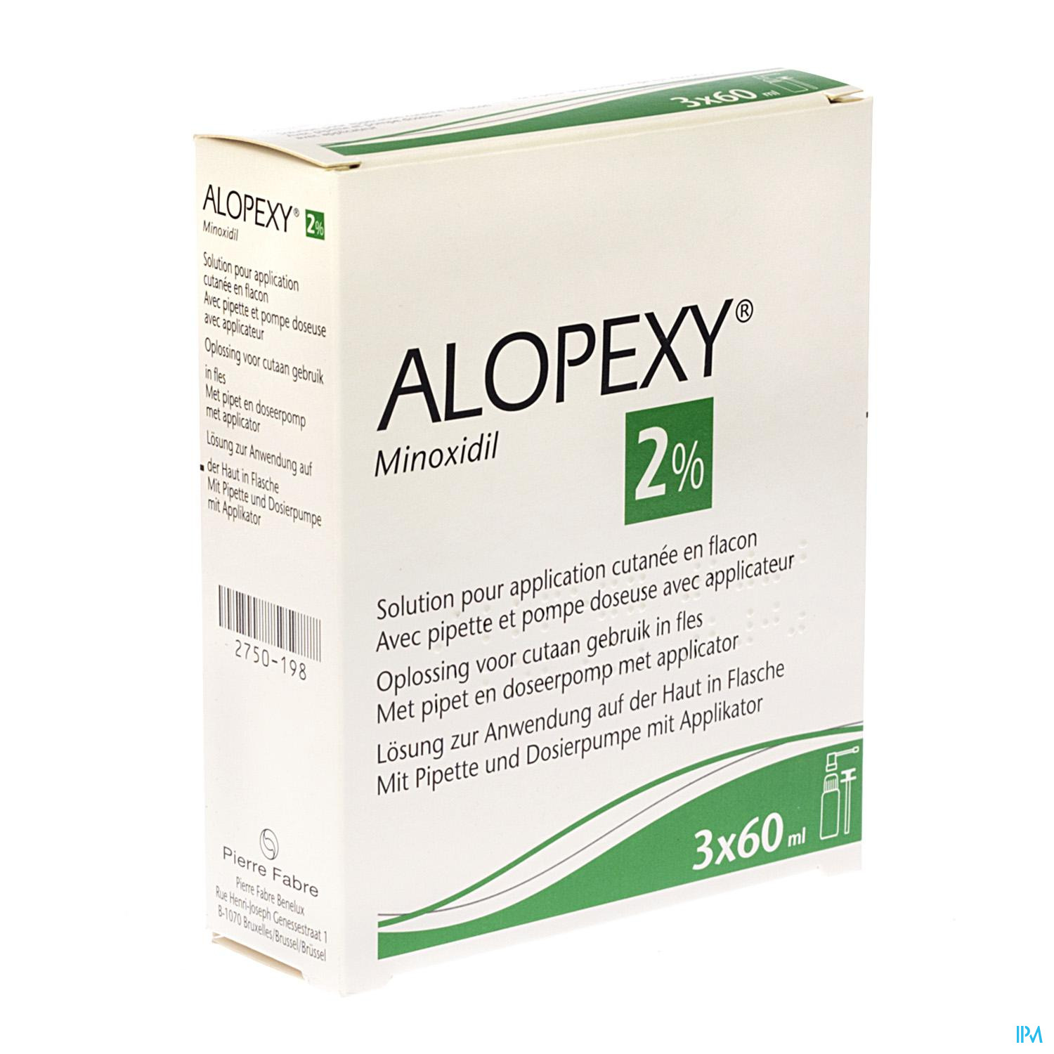 Alopexy 2 % Liquid Fl Plast Pipet 3x60ml - Haar - Geneesmiddelen ...