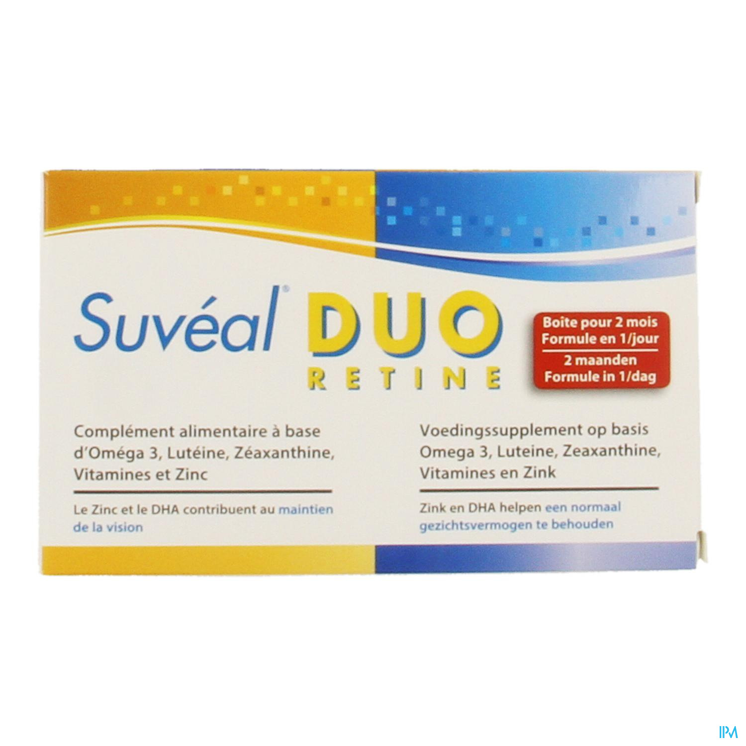 Suveal Duo Caps 60 - Ogen - Voedingstherapie & welzijn - Vitaminen ...