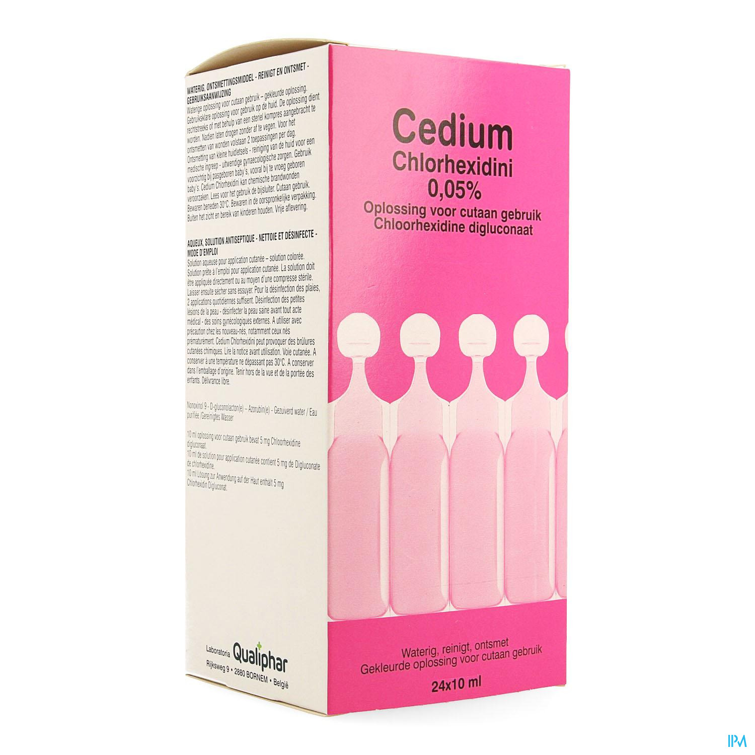 Cedium Chlorhexidini 0,05 % 24x10ml - Ontsmetten en desinfecteren ...