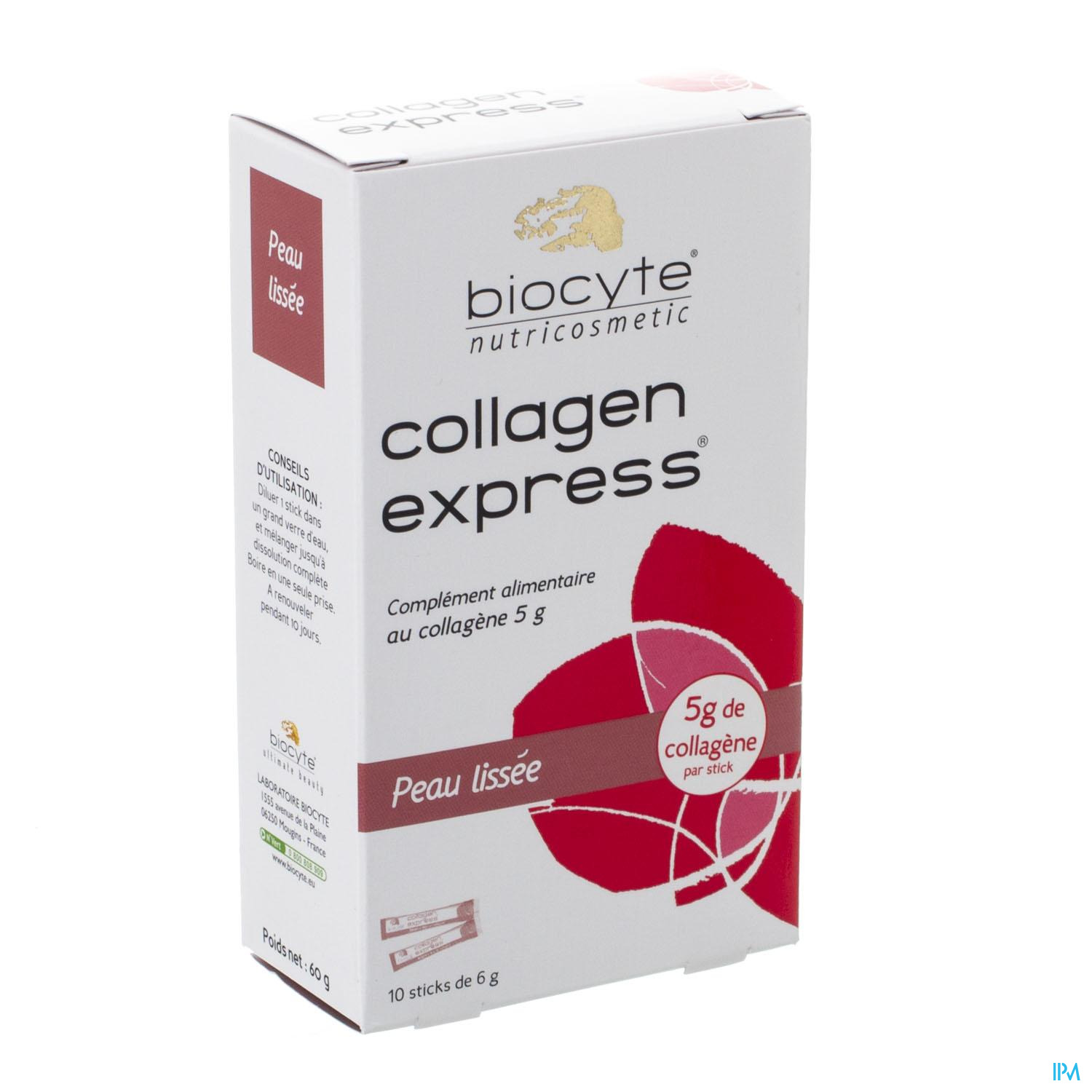 Biocyte Collagen Express Sticks 10x6g - Peau - Nutrithérapie et bien ...