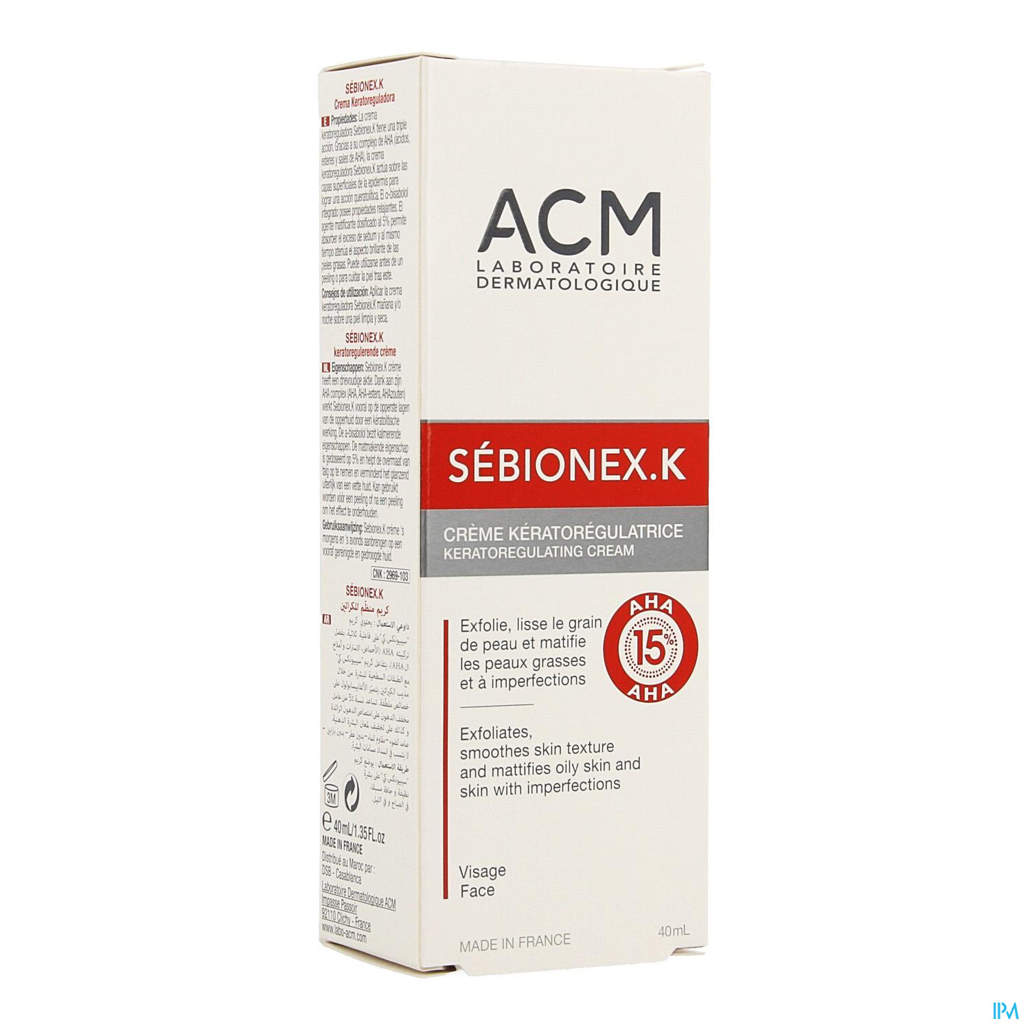 Sebionex K Creme Tube 40ml - Gemengde huid - Gezichtsverzorging ...