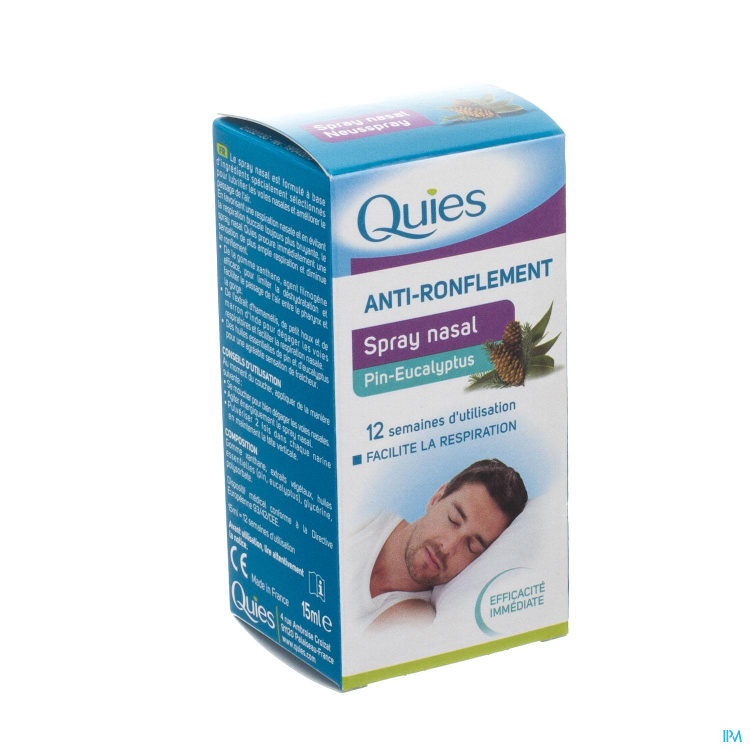 Quies A/ronflement Pin-eucalyptus Spray Nasal 15ml - Ronflement ...