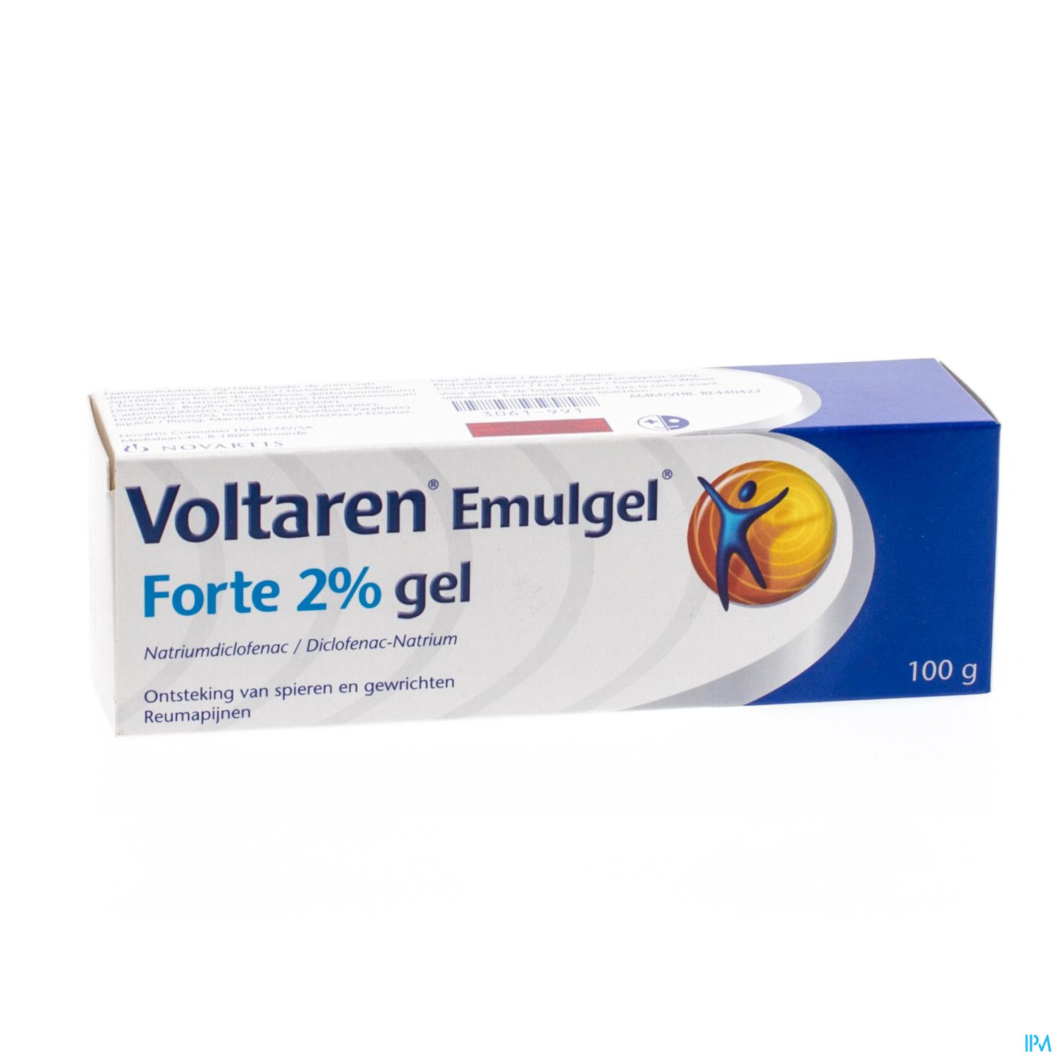 Voltaren Emulgel Forte 2 % Gel 100 G - Spieren & gewrichten - Geneesmiddelen - Apotheek Peeters ...