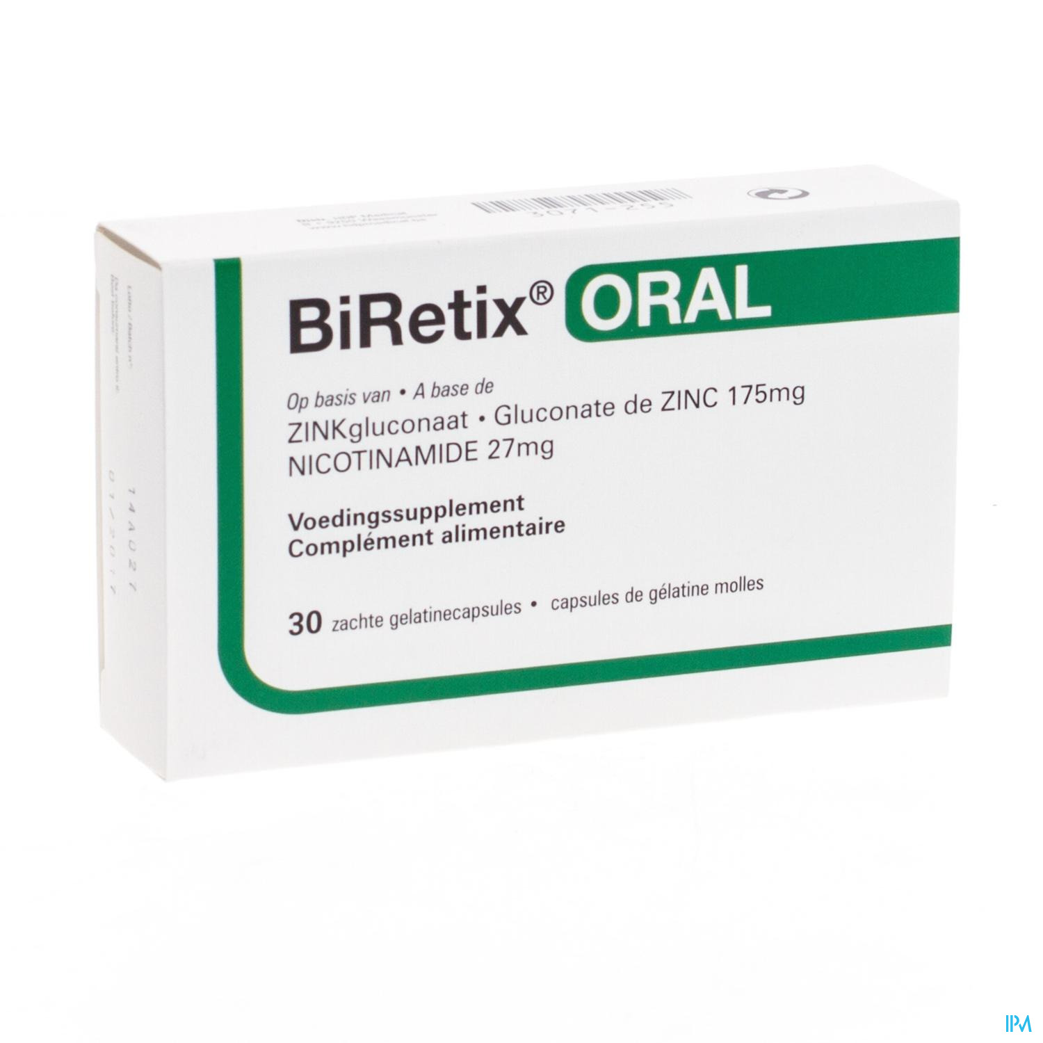 Biretix Oral Caps 30 - Zinc - Minéraux - Vitamine et Compléments ...