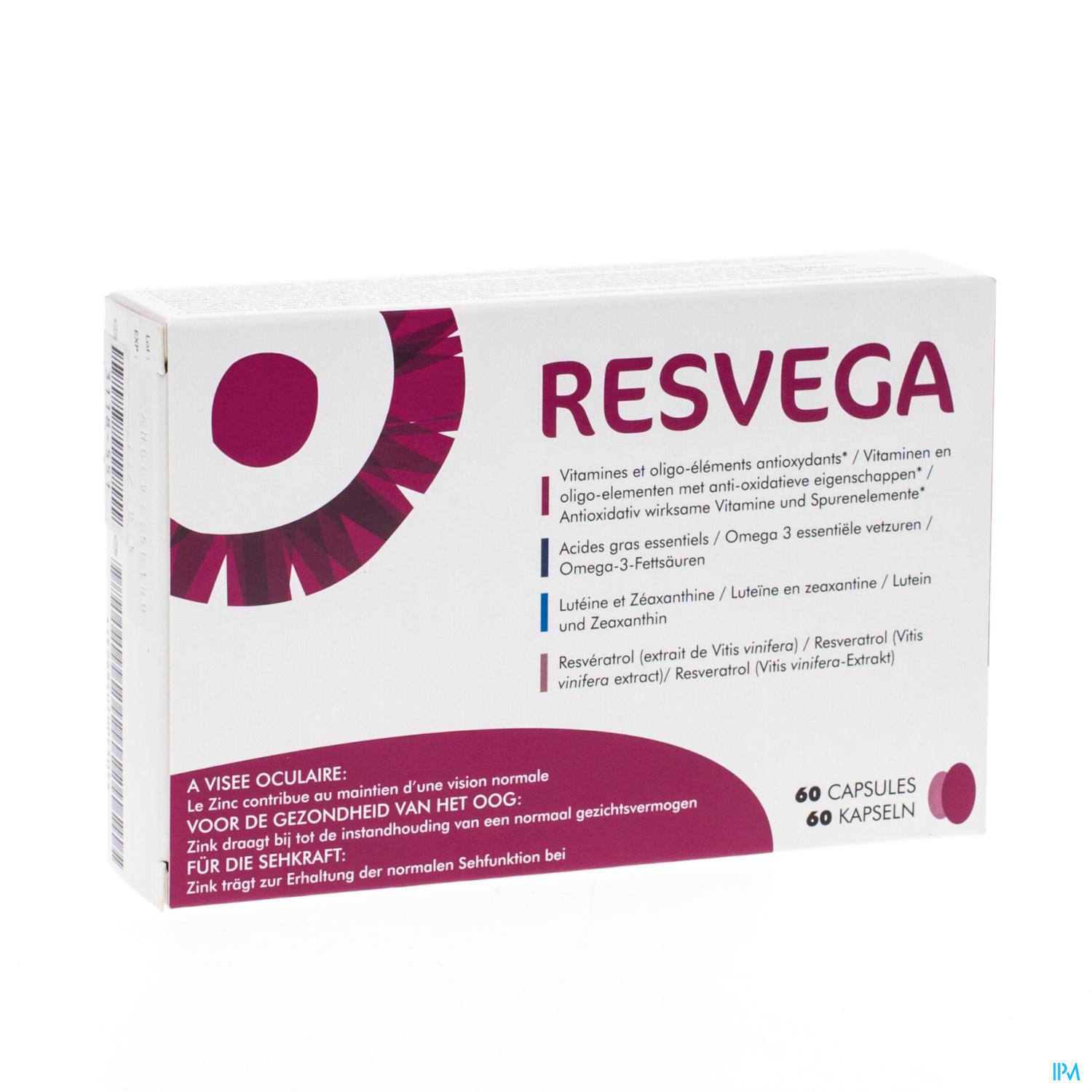 Resvega Nf Caps 60 - Ogen - Voedingstherapie & welzijn - Vitaminen ...