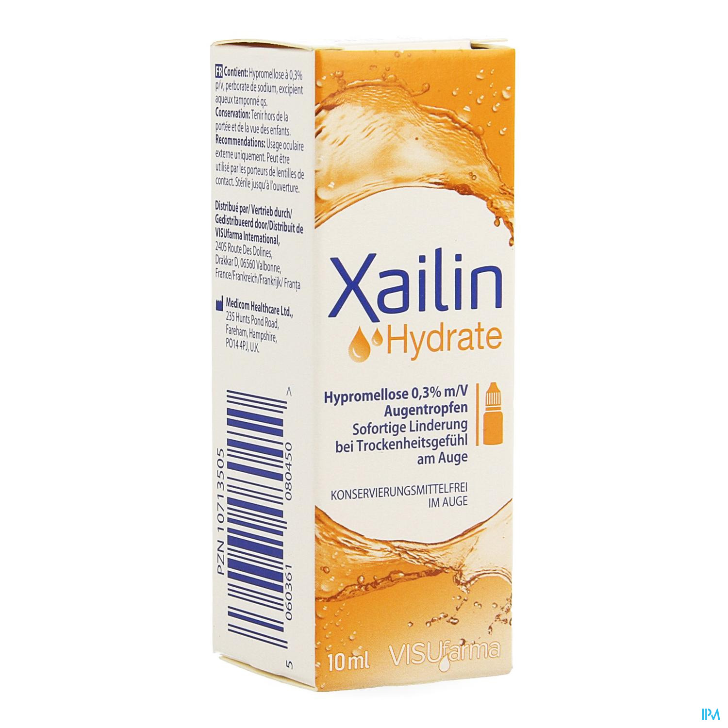 Xailin Hydrate 0,3% 10ml - Oogdruppels - Ogen - Schoonheid, Verzorging ...