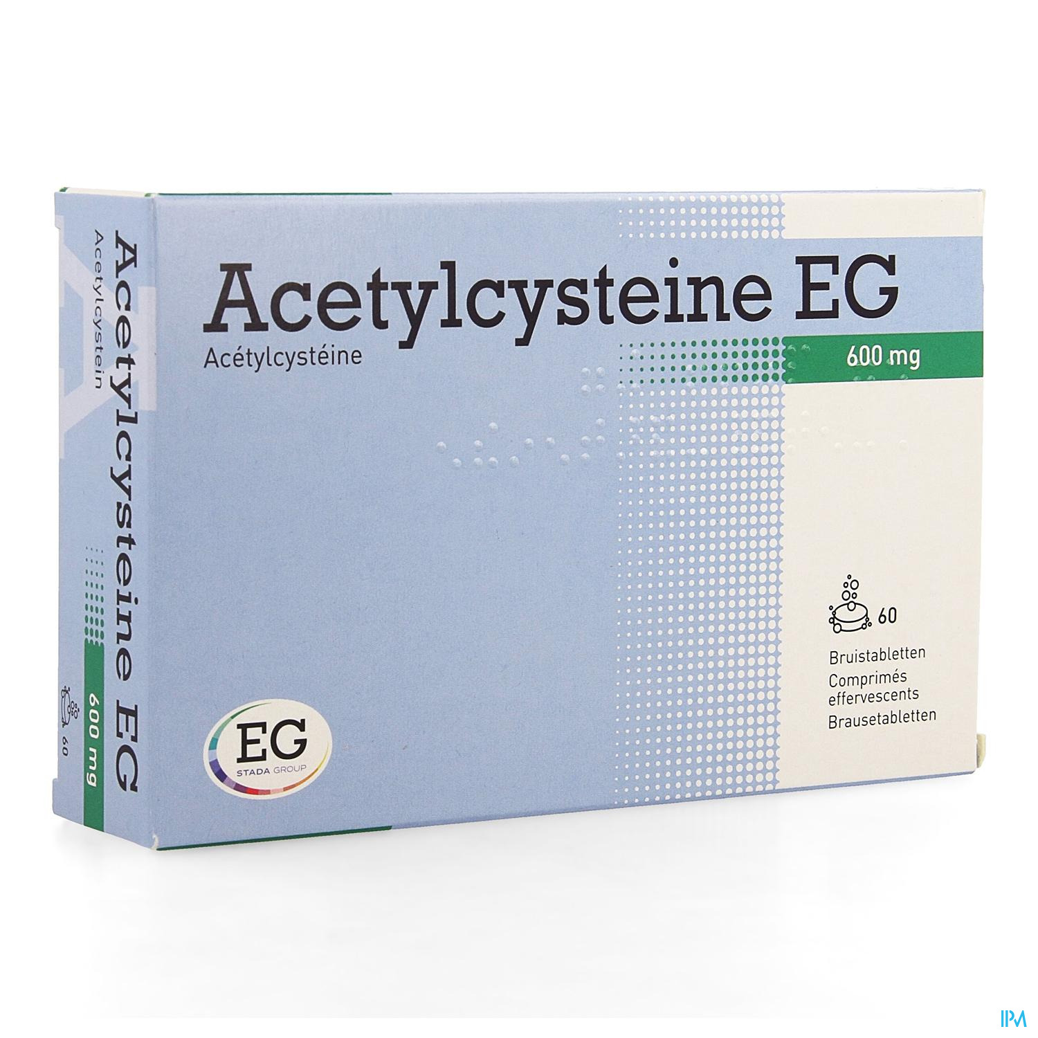 Acetylcysteine EG 600mg Bruistablet 60x 600mg - Apotheek Peeters ...