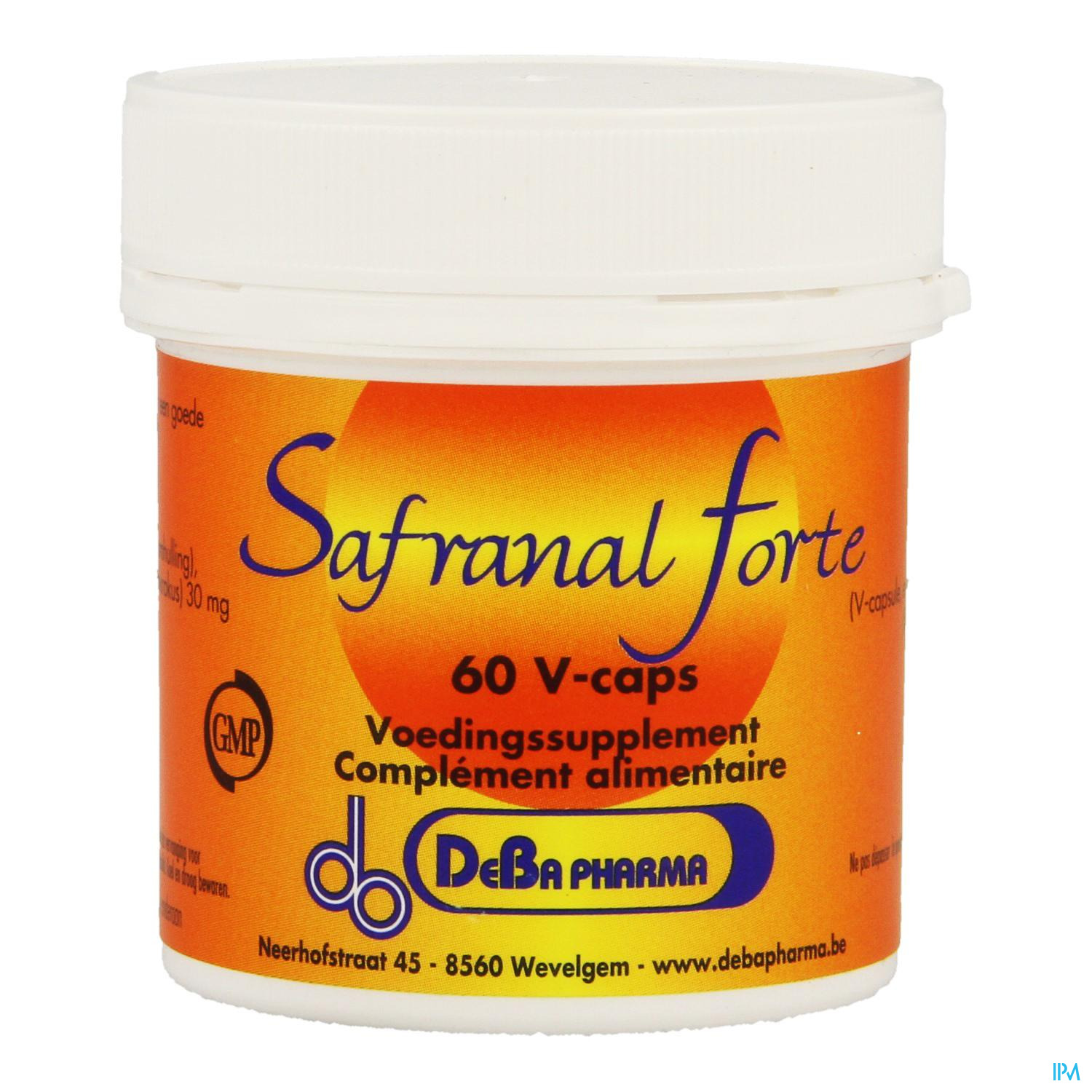 SAFRANAL FORTE V-CAPS 60 DEBA - Apotheek Peeters Oudsbergen (Peeters ...