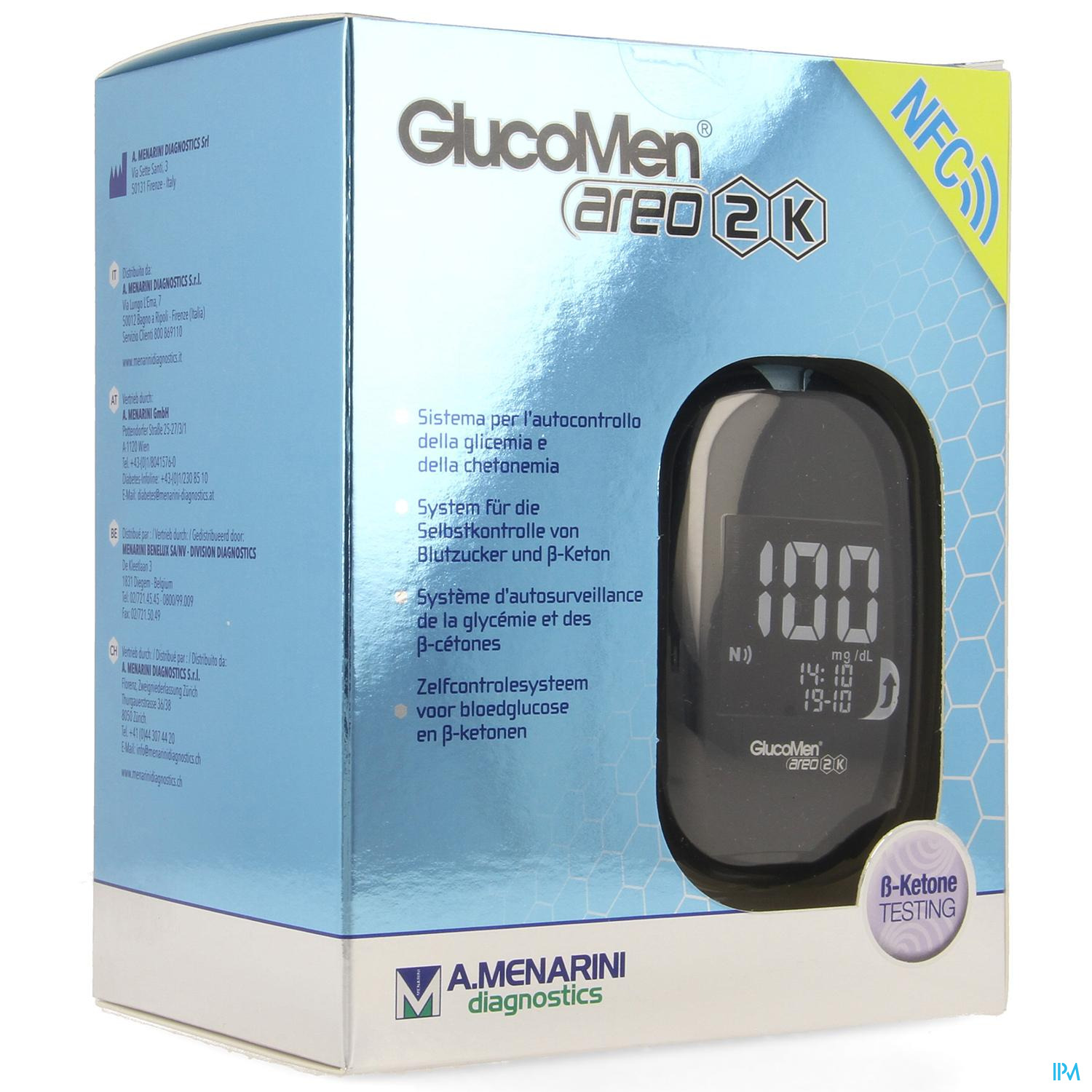 Glucomen Areo 2k Set Mg/dl - Glucomètre - Diabète - Soins à domicile et ...