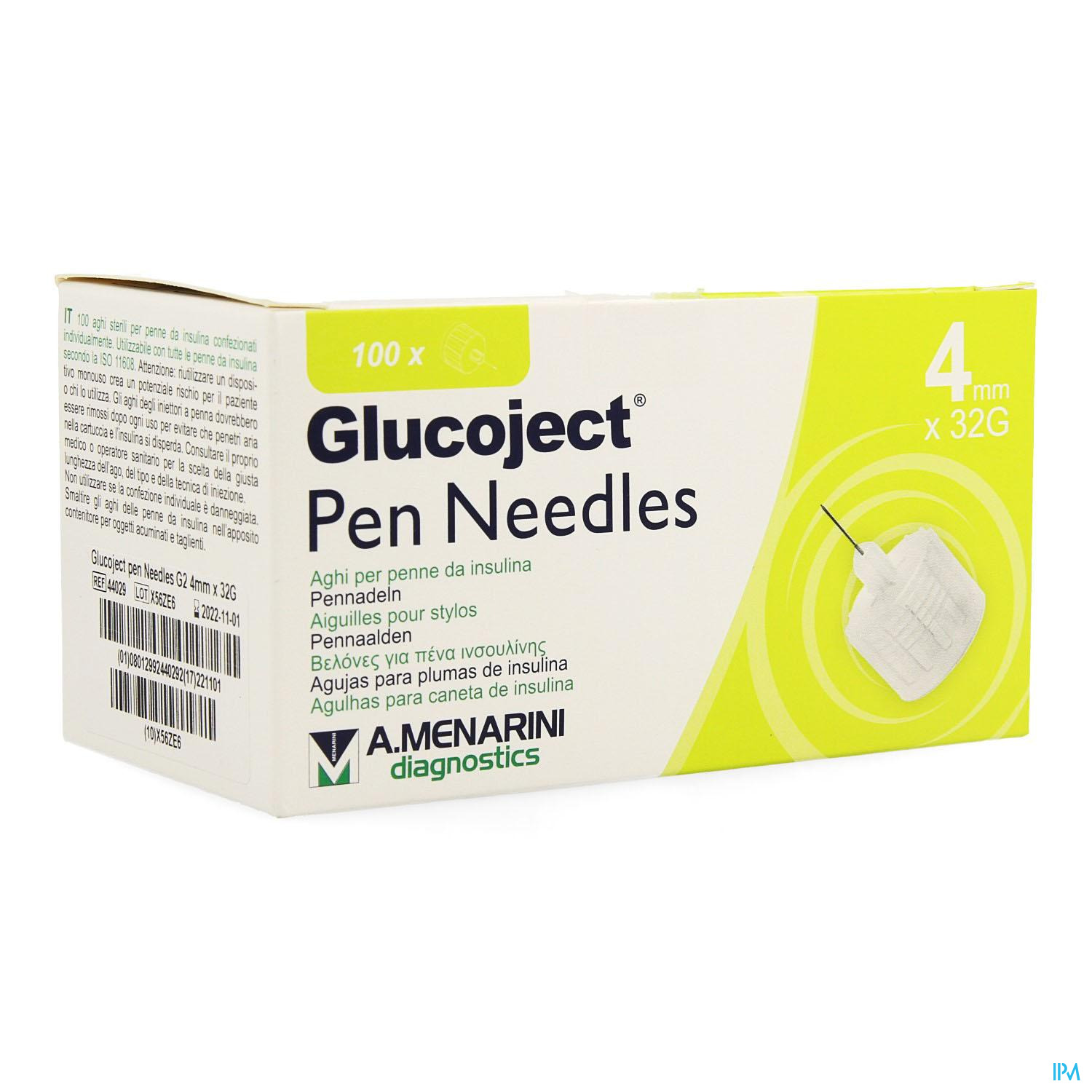 Glucoject Pen Needles 4mm 32g - Aiguilles stylo insuline - Seringues et ...