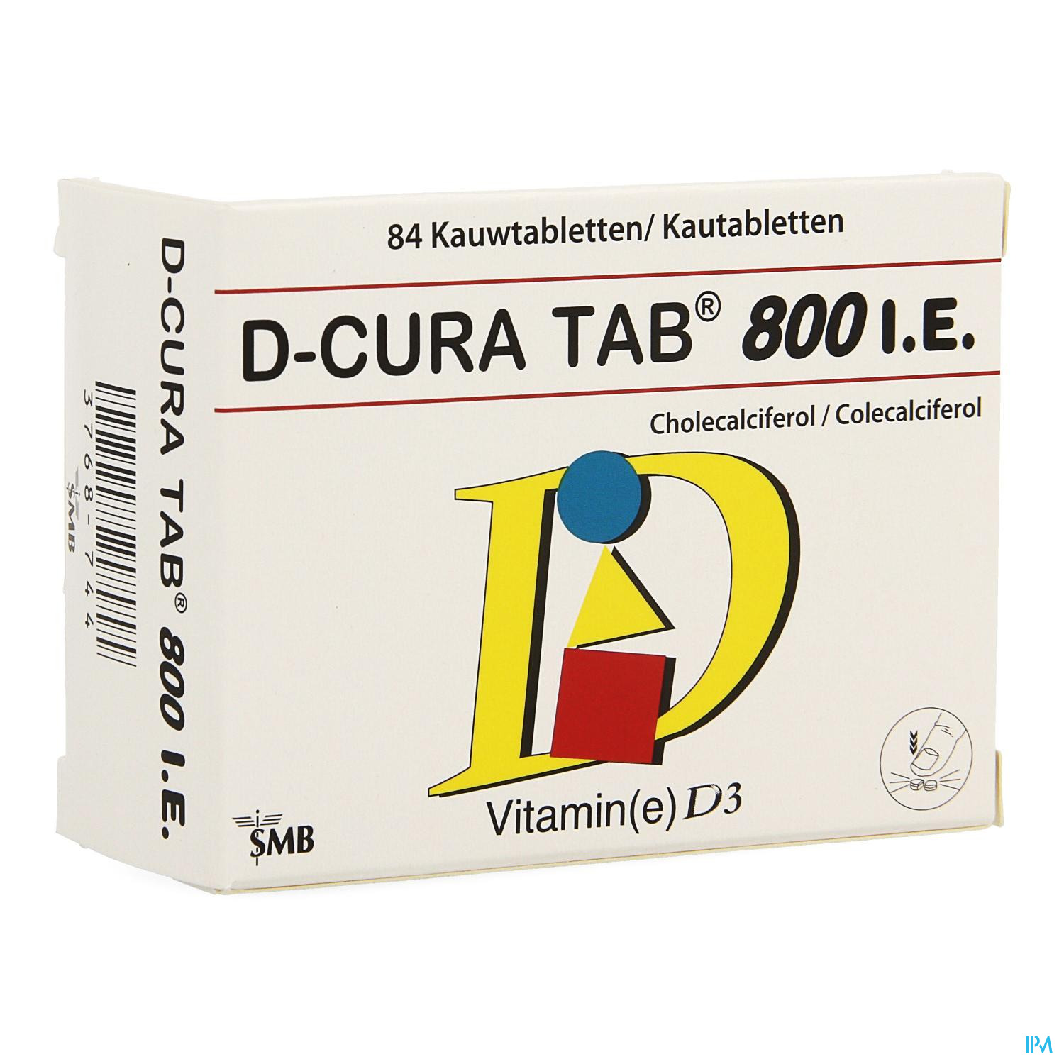 D-cura Tab 800 Kauwtabletten 84 - Vitamine D - Vitaminen - Vitaminen ...