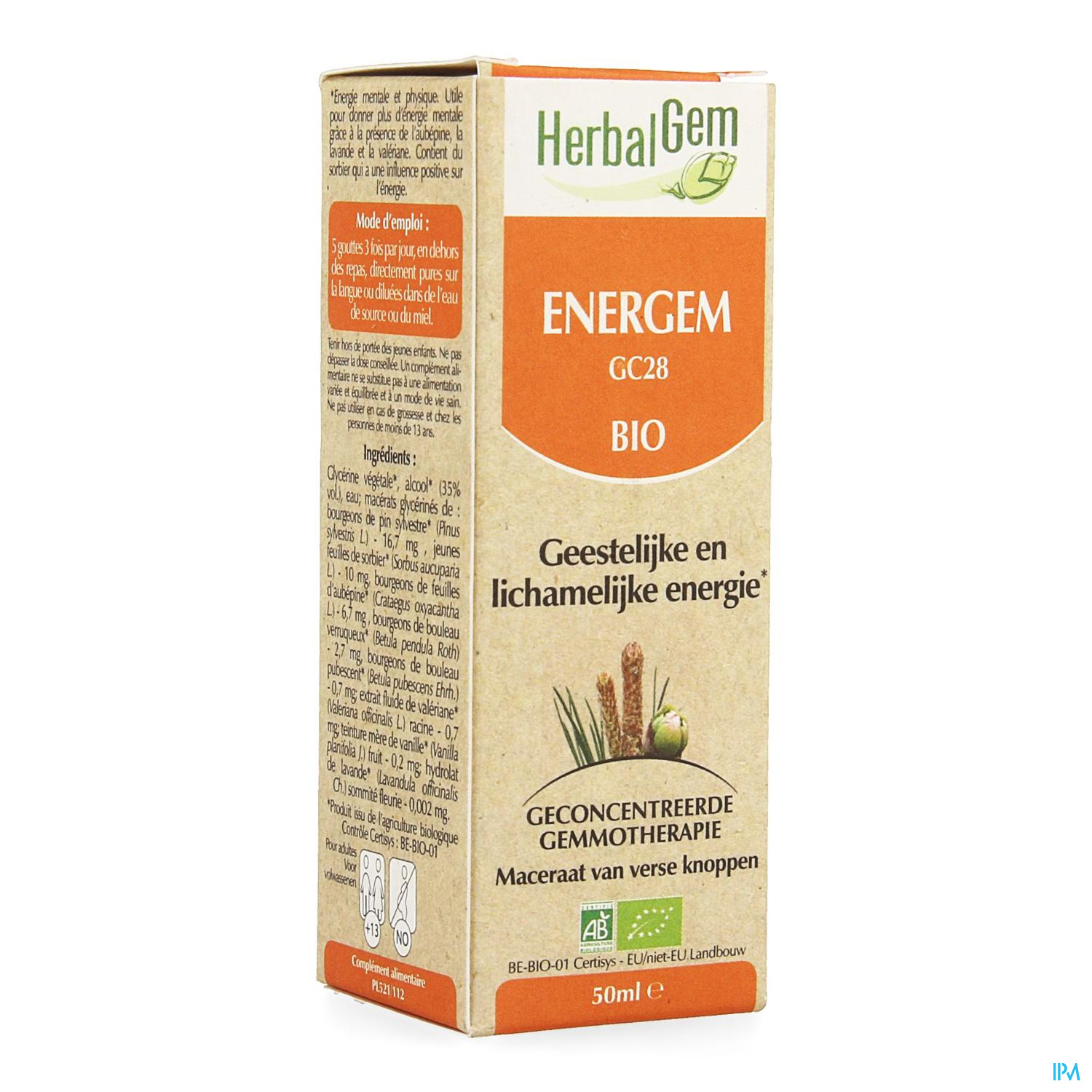 Herbalgem Energem Gc28 Bio 50ml - Gemmotherapie - Natuur ...