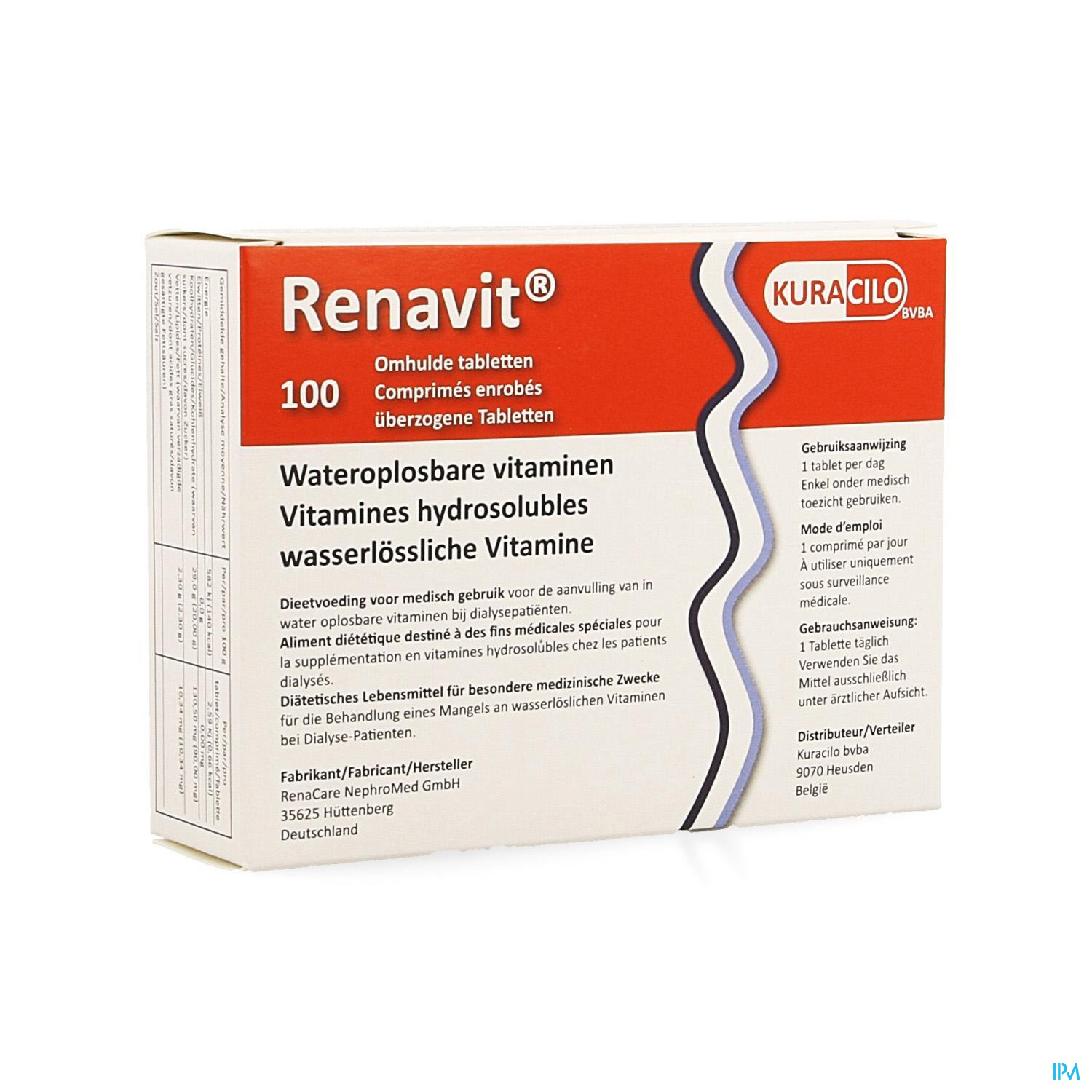 Renavit Comp Enrobe 100 - Overige - Voeding & dieet - Apotheek Peeters ...