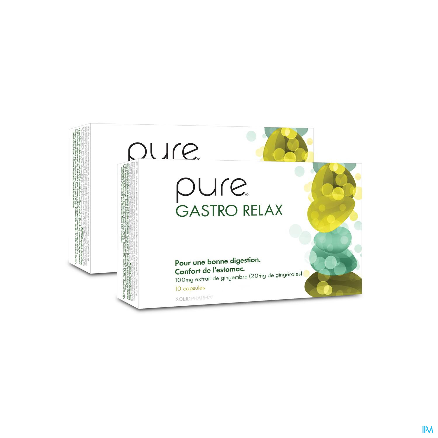 Pure Gastro Relax Caps 10 - Flore intestinale-métabolisme-digestion ...