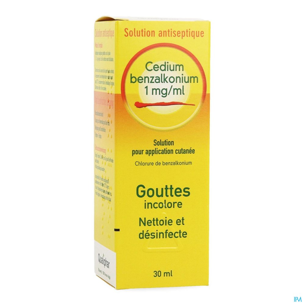 Cedium Benzalkonium Sol. 30 Ml - Désinfecter - Peau - Médicaments ...