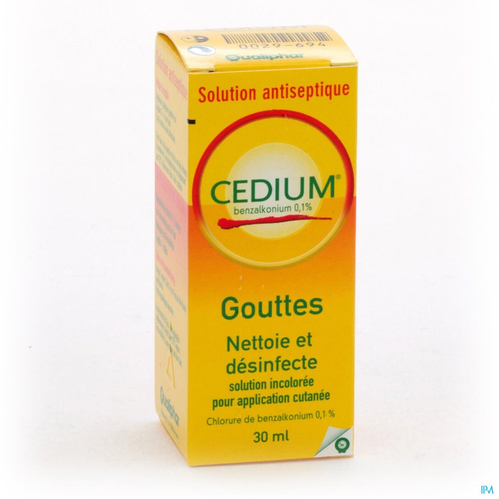 Cedium Benzalkonium Sol. 30 Ml - Désinfecter - Peau - Médicaments ...