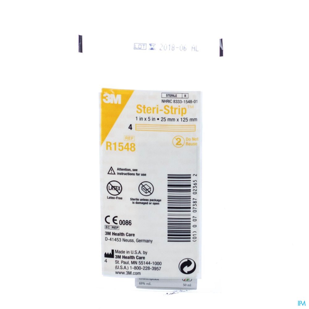 Steri-strip 3m Steril 22,0x135mm 1x4 R1548 - Bandelettes adhesives ...