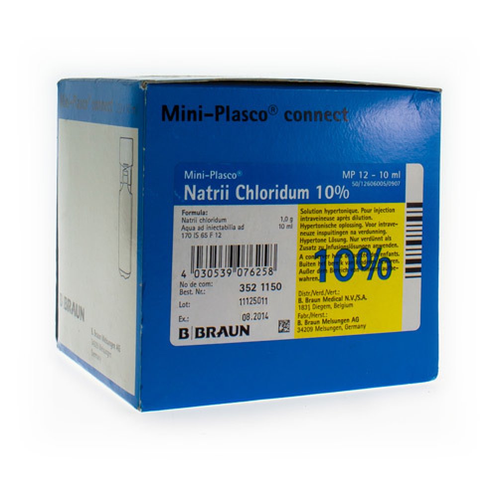 Mini Plasco B.Braun Nacl 10 % 20x10ml - Apotheek Peeters Oudsbergen NV