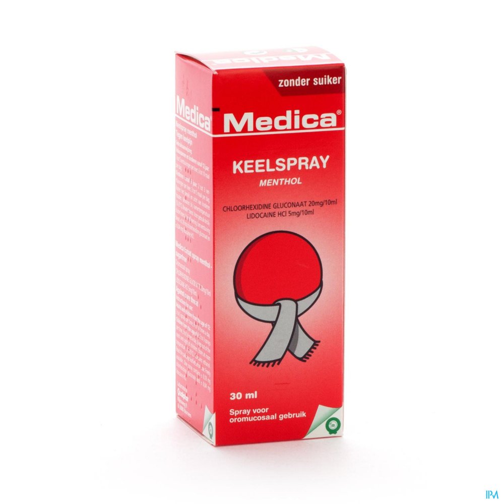 Medica Keelspray Menthol 30ml - Spray - oplossing - Mond & keel ...