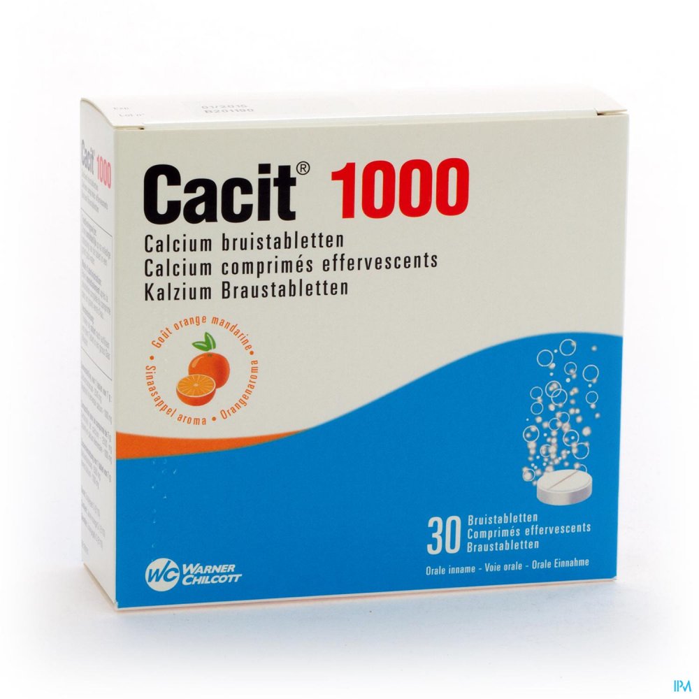 Cacit 1000 Bruistabletten Tube 30 X 1000mg - Apotheek Peeters ...