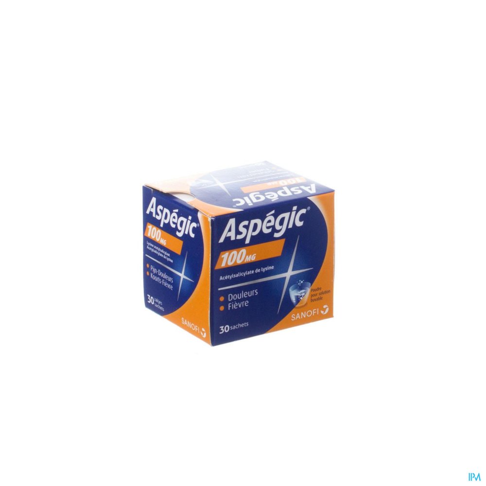 Aspegic 100 Pulv 30x 100mg - Adultes - Mal et fièvre - Médicaments ...