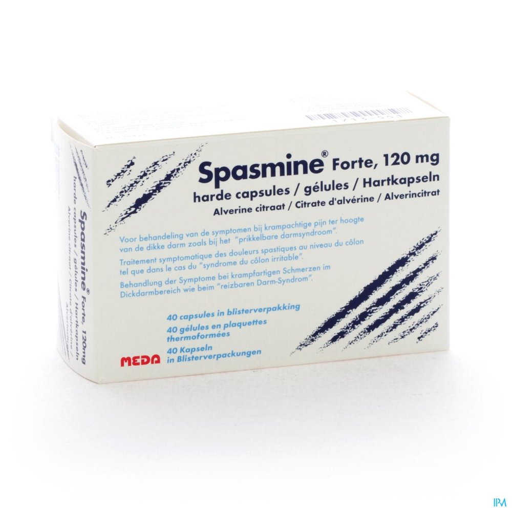 Spasmine Forte Caps 40 X 120 Mg - Crampes - Tractus gastro-intestinal ...