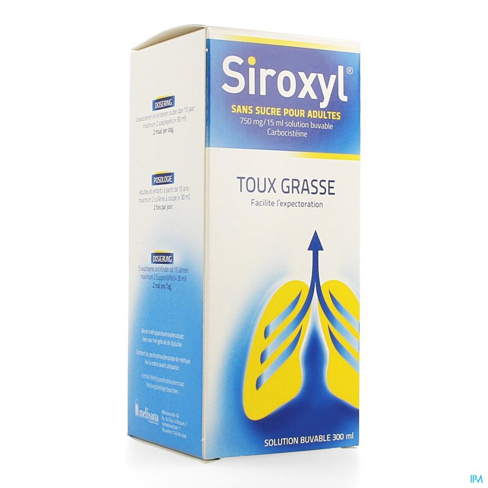 Siroxyl Sirop Sans Sucre/zonder Suiker 300ml - Toux muqueuse profonde ...