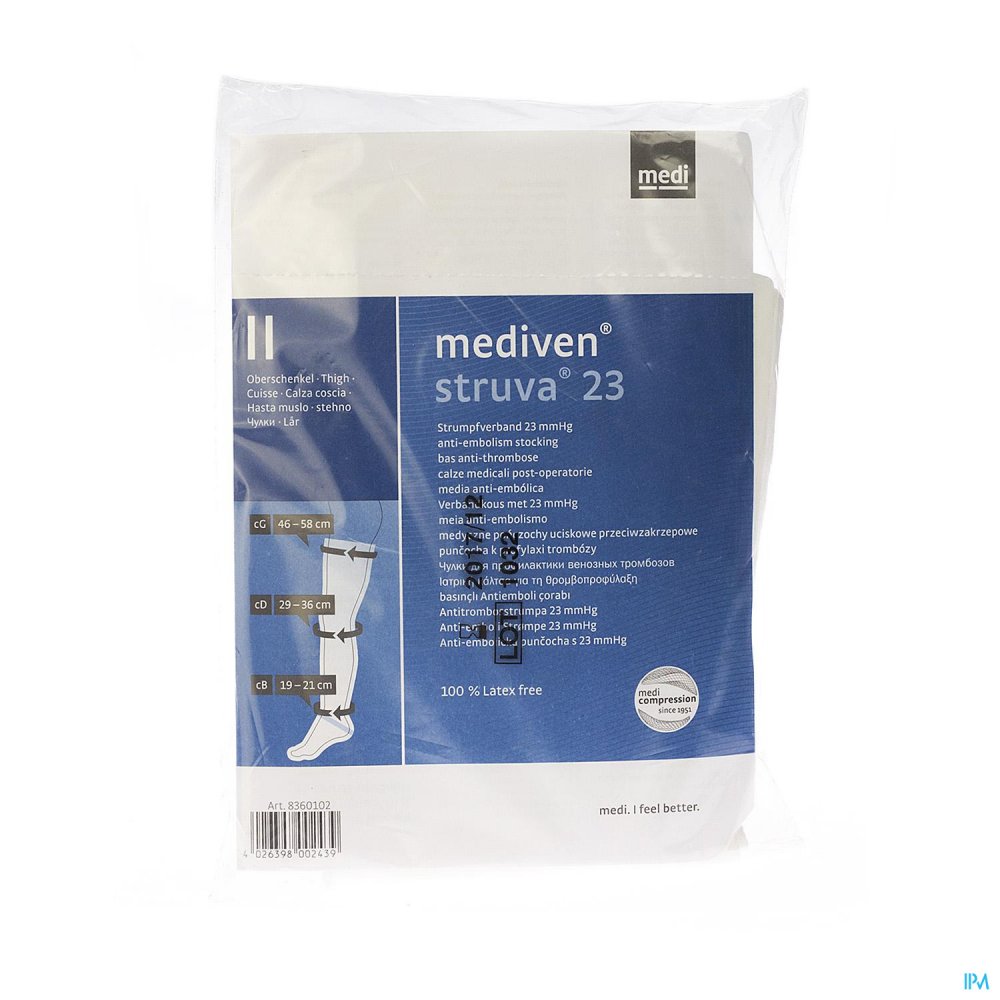 Struva 23 A/thromb. C2 Cuisse Blanc T2 2 8360102 - Bas de contention ...