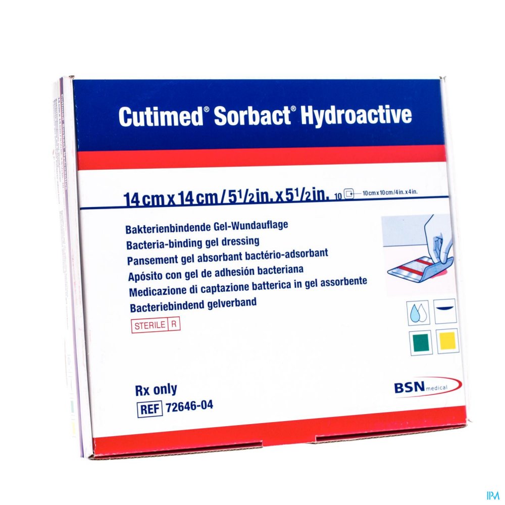 Cutimed Sorbact Hydroactive 14x14,0cm 10 7264604 - Sterk absorberend ...