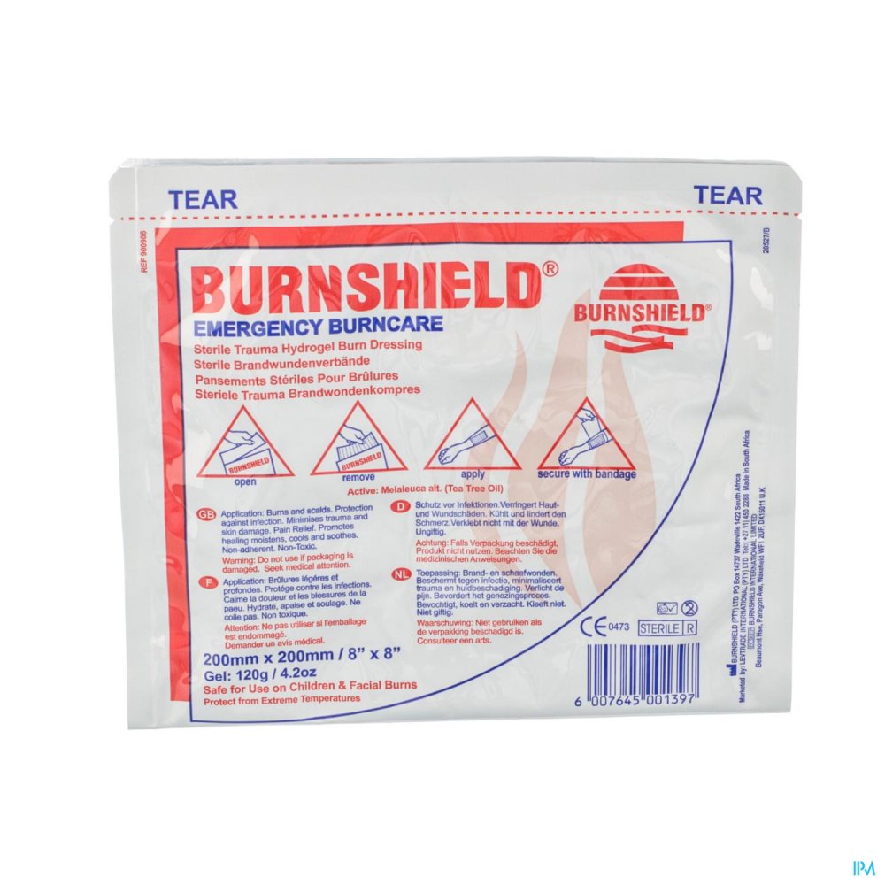 Burnshield 20x20cm Covarmed - Hydrogels - Gespecialiseerde wondzorg ...