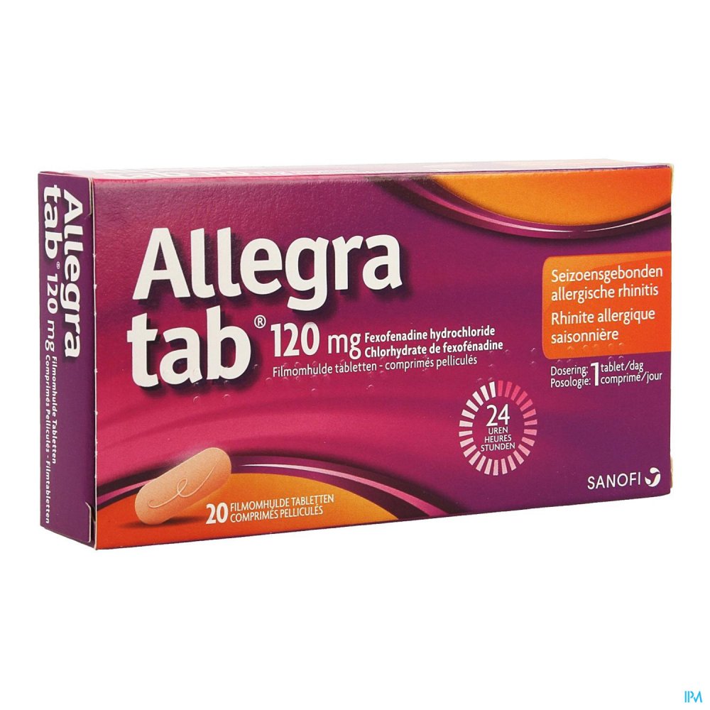 Allegra Tab 120mg Comp Pell 20 X 120mg - Allergie - Médicaments ...