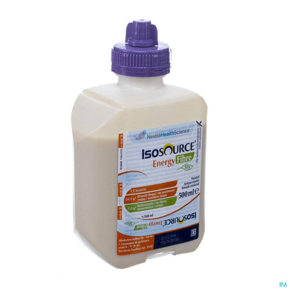 Isosource Energy Fibre Soya 500ml - Sondevoeding - Voeding & dieet ...