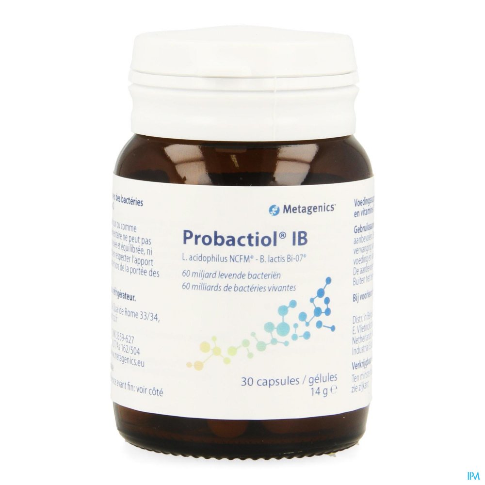 PROBACTIOL IB NF POT CAPS 30 21775 METAGENICS - Apotheek Peeters ...