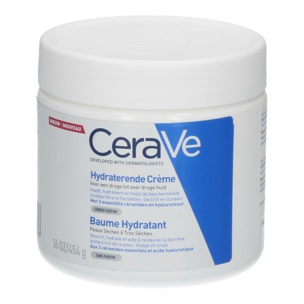 Cerave Hydraterende Creme 454ml - Zeer droge, geïrriteerde huid en ...