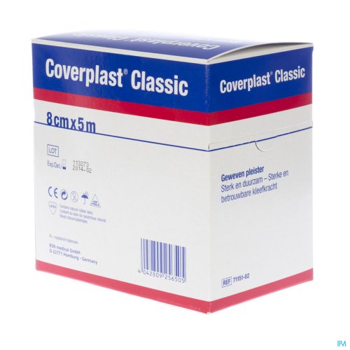 Coverplast Classic 8,0cmx5,0m 1 7115102 - Wondpleisters in stroken om ...