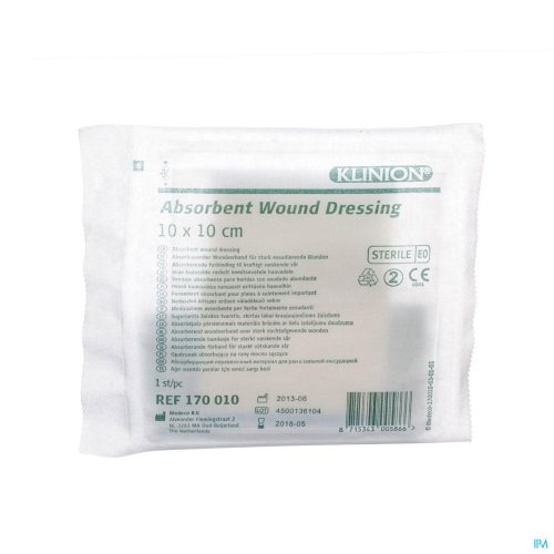 Klinion Absorberend Verband 10x10cm S 1 4170010 - Steriele kompressen ...
